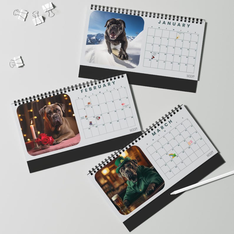 Cane Corso Dog Calendar 2026 : Desktop and Wall Calendar Options ...
