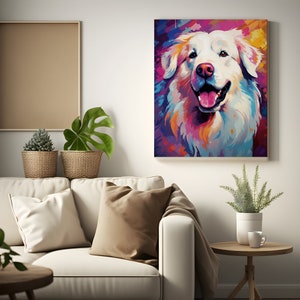 Great Pyrenees Gifts Pop Art Prints, Canvas, Digital File, Great ...