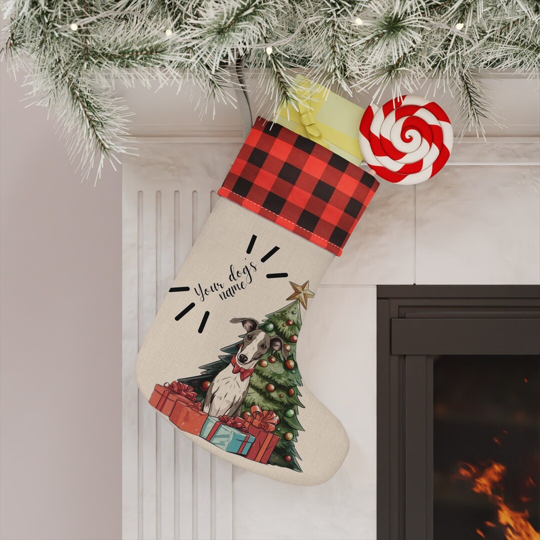 Greyhound Gift Greyhound Christmas Stocking Personalized - Etsy