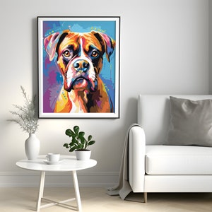 Boxer Dog Gifts Pop Art Prints, Boxer Dog Canvas, Digital File, Boxer ...