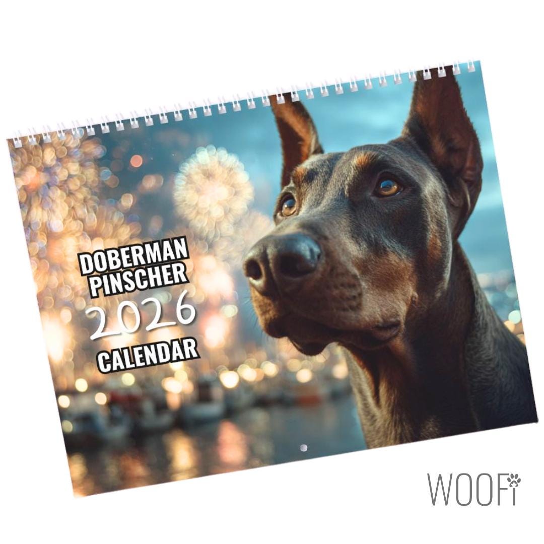 Doberman Pinscher Dog Calendar 2026 : Desktop and Wall Calendar Options ...