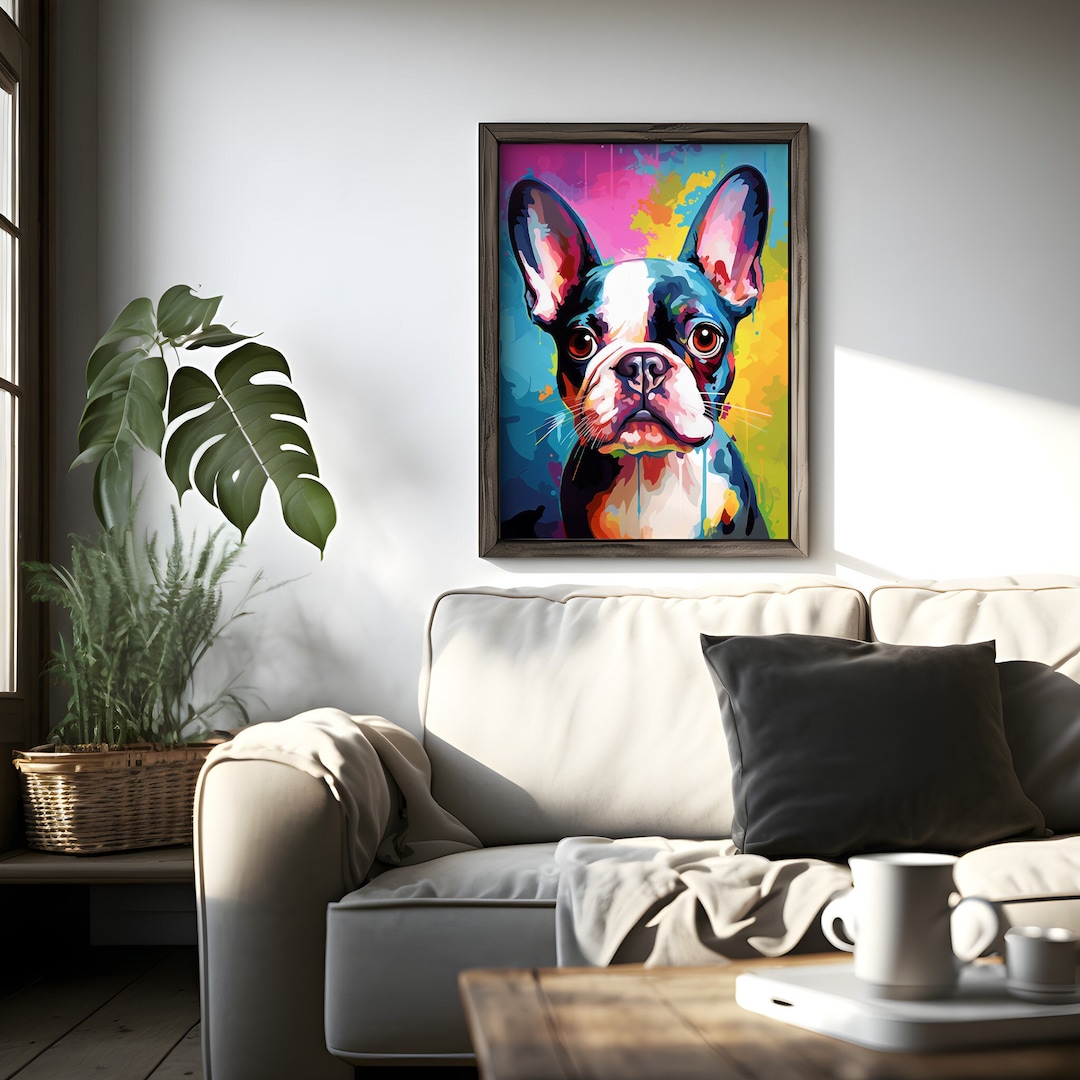 Boston Terrier Gifts Pop Art Prints, Boston Terrier Canvas, Digital ...