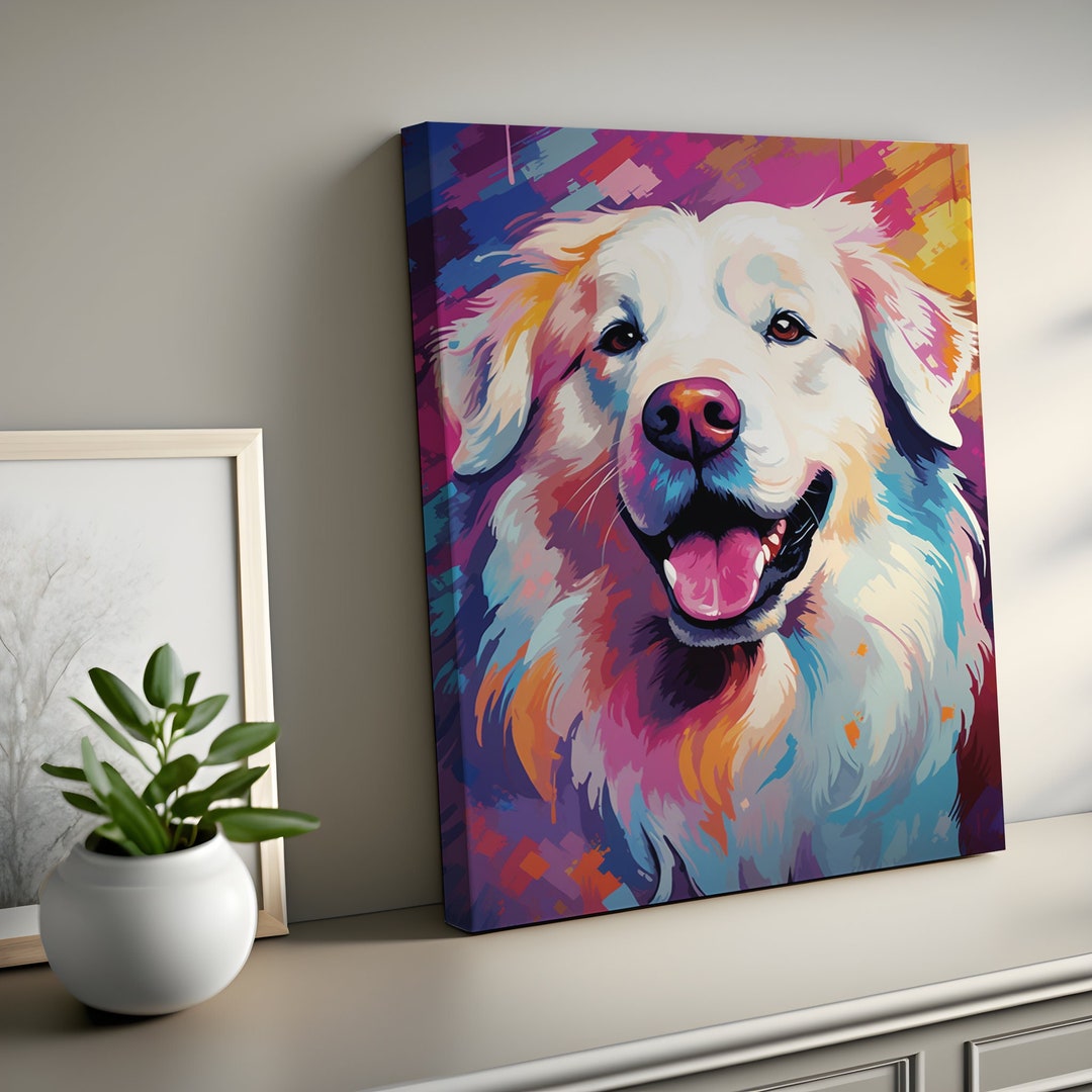 Great Pyrenees Gifts Pop Art Prints, Canvas, Digital File, Great ...