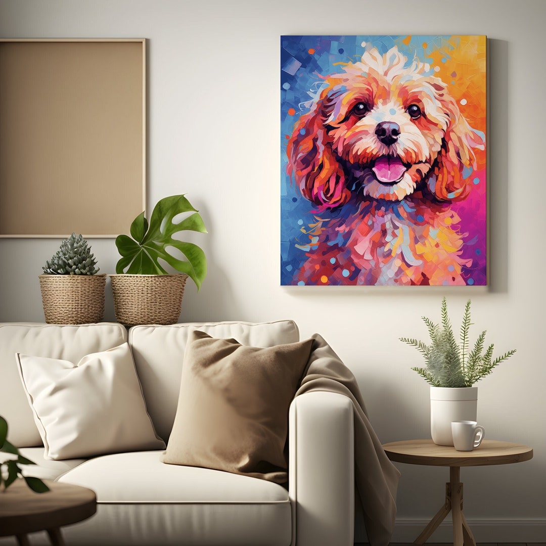 Cavapoo Pop Art Print: Colorful Dog Portrait (digital File) - Etsy UK