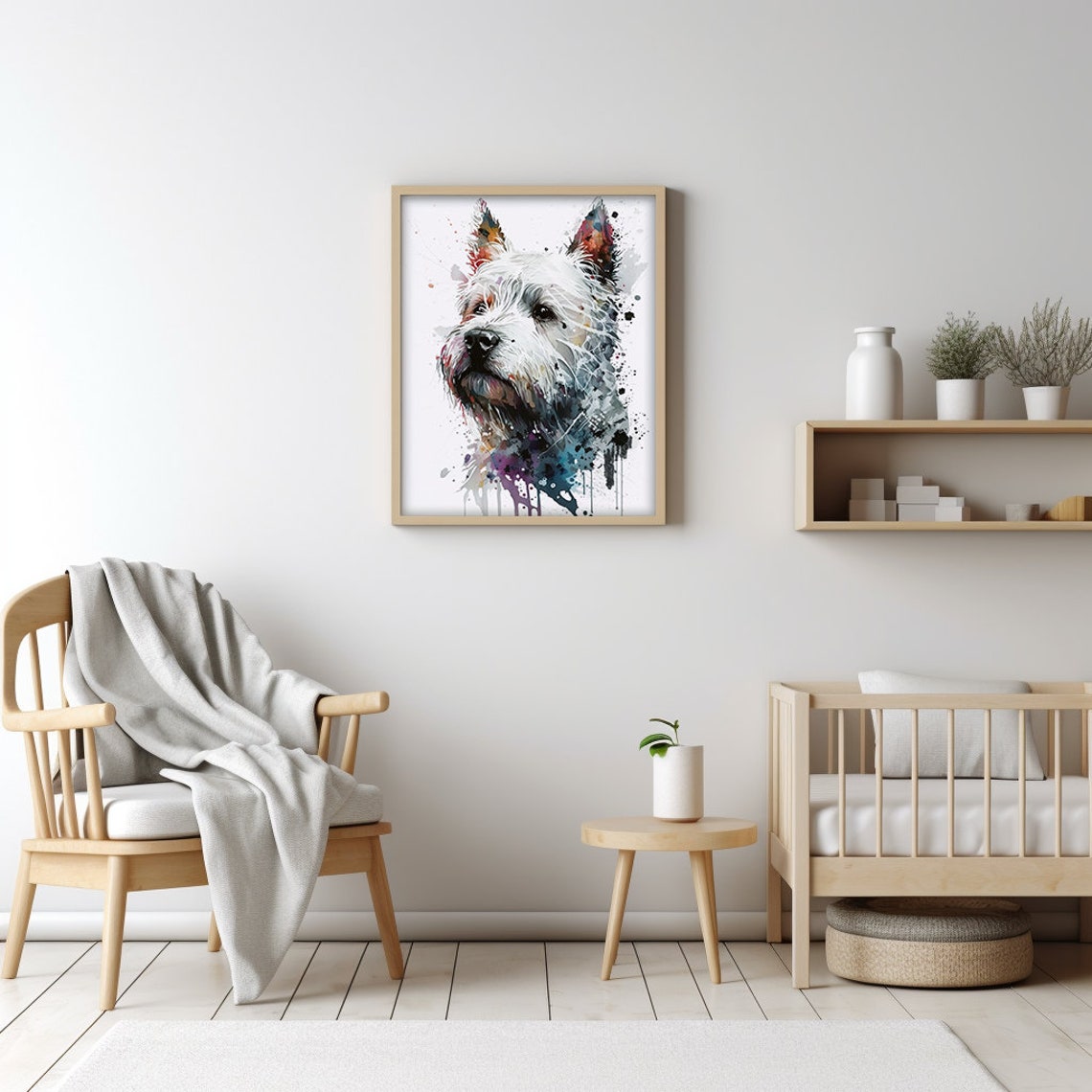 Westie Dog Gifts, Westie Watercolor Prints, Westie Canvas, Digital File ...