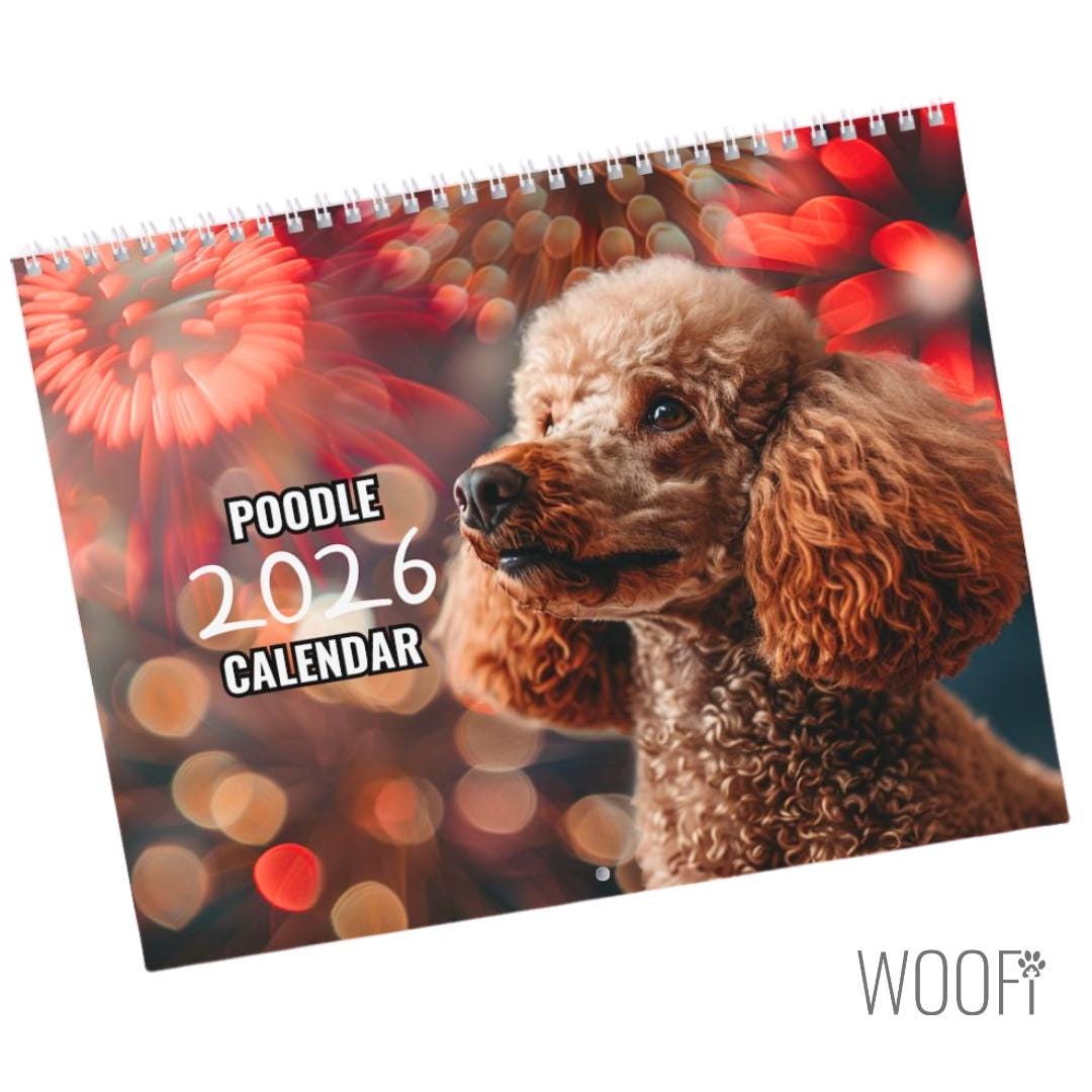 Poodle Dog Calendar 2026 : Desktop and Wall Calendar Options, Supports ...