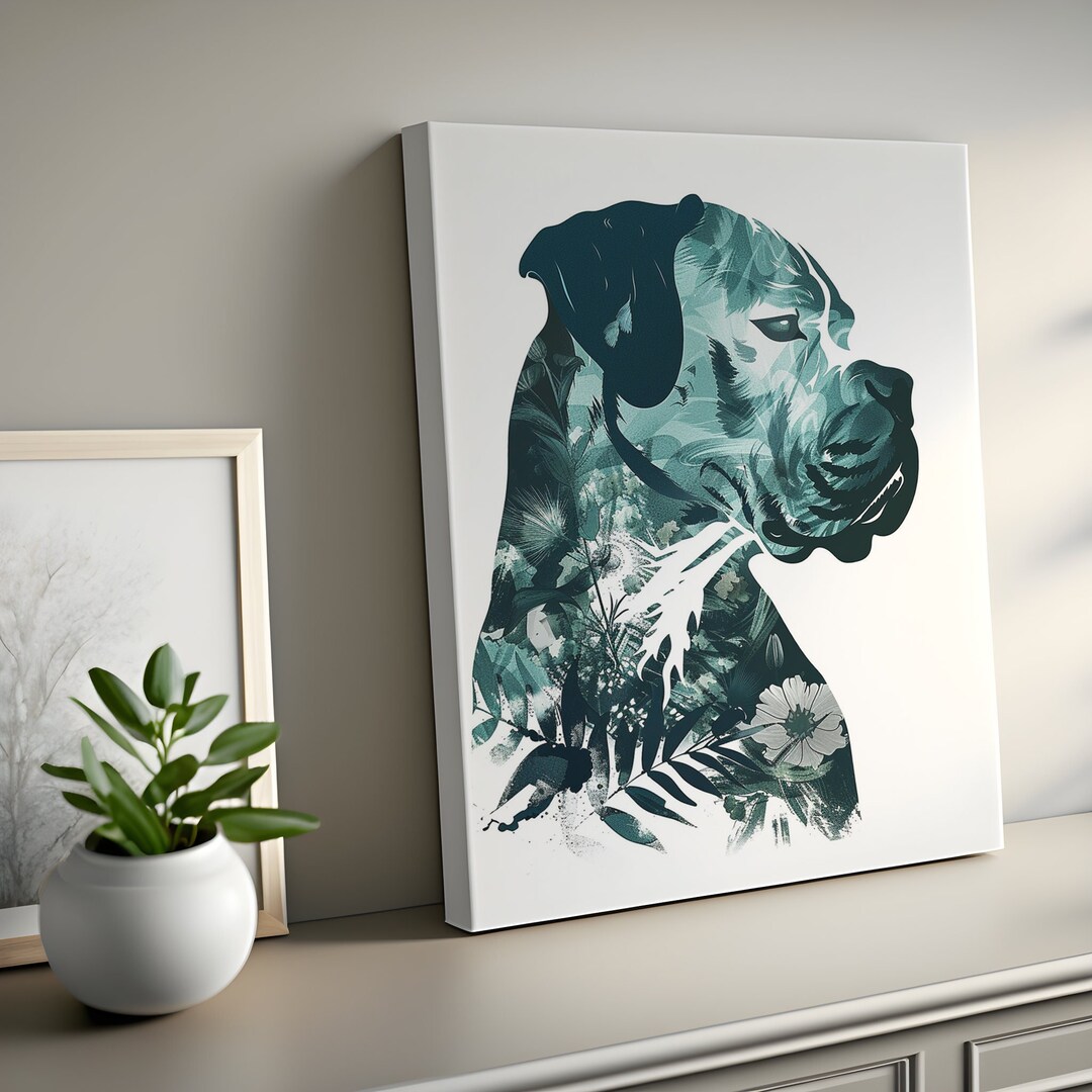 Boxer Dog Gifts, Boxer Dog Watercolor Prints, Boxer Canvas, Digital ...