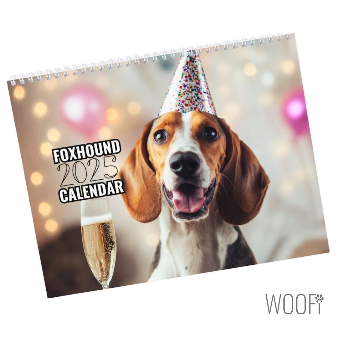 Foxhound Calendar 2025, Foxhound Wall Calendar Gift, 12 Month Hanging Wall Calendar, Desktop ...