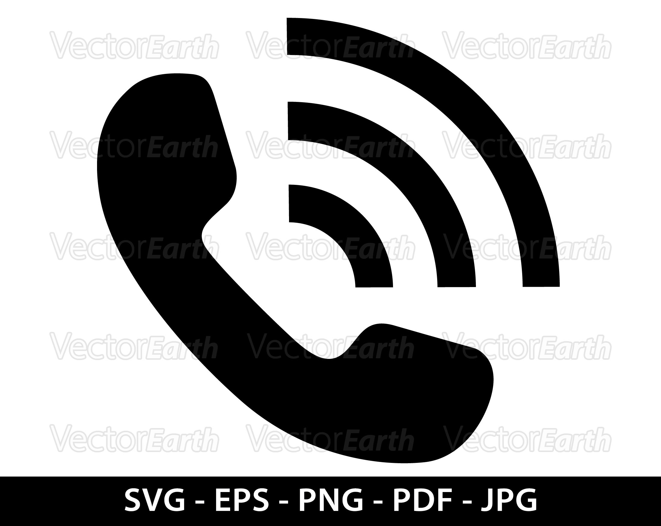 Phone Svg, Telephone Icon Eps, Digital Download, Symbol Clip Art, CNC ...