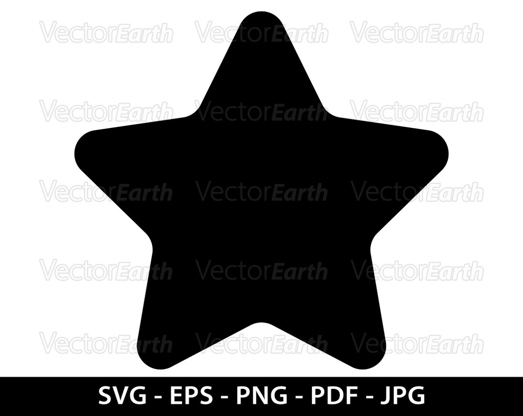 Star Shape Svg Vector. Digital Product Symbol Clip Art CNC - Etsy