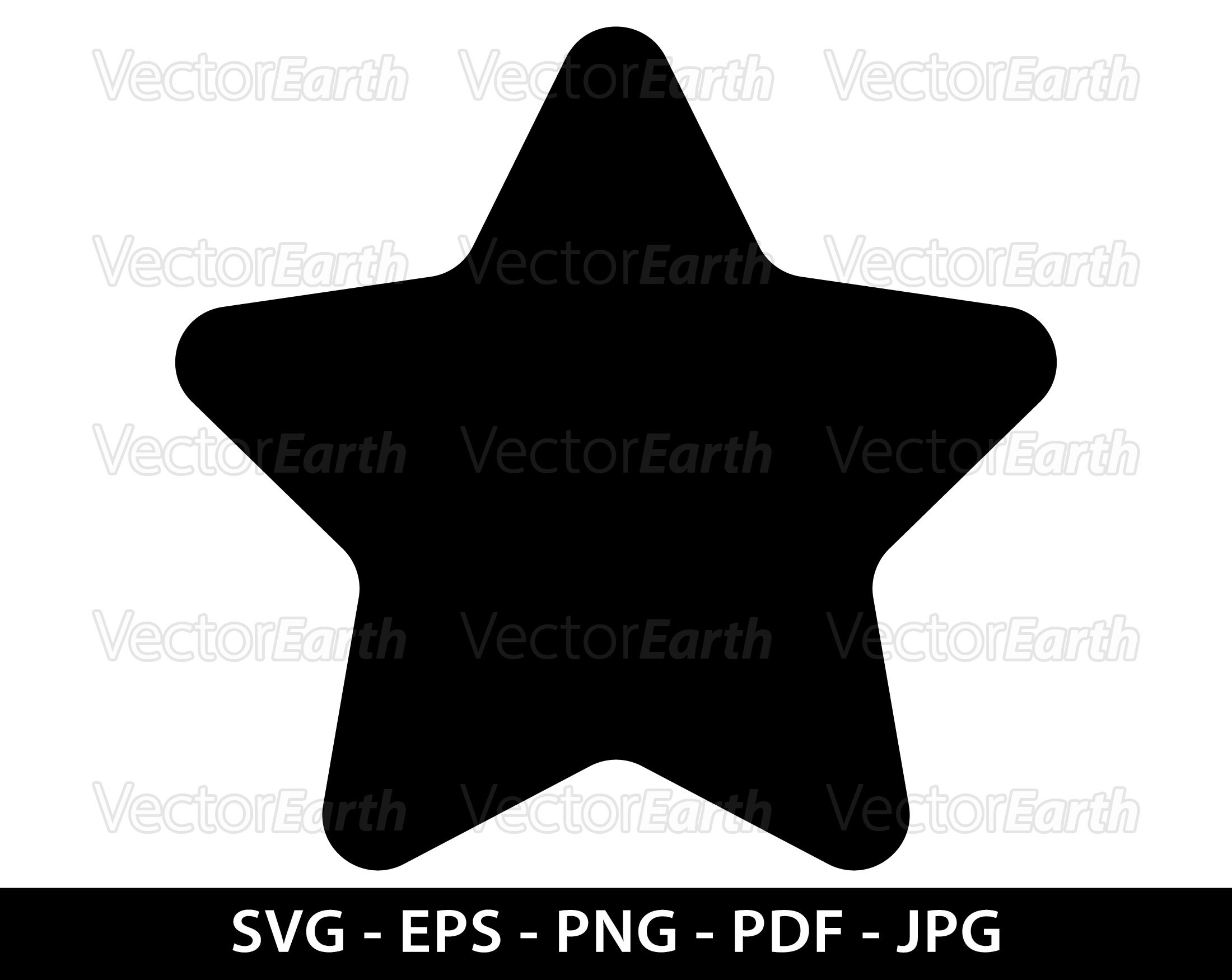 Star Shape Svg Vector. Digital Product Symbol Clip Art CNC - Etsy