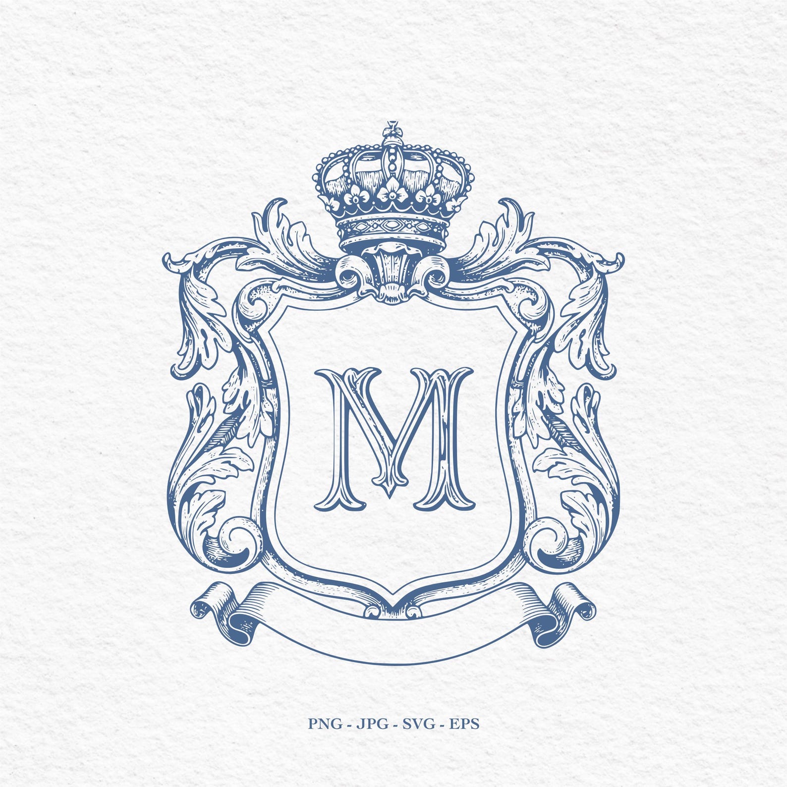 Vintage Royal Crest Frame | Editable Heraldic Crest SVG PNG | Victorian ...