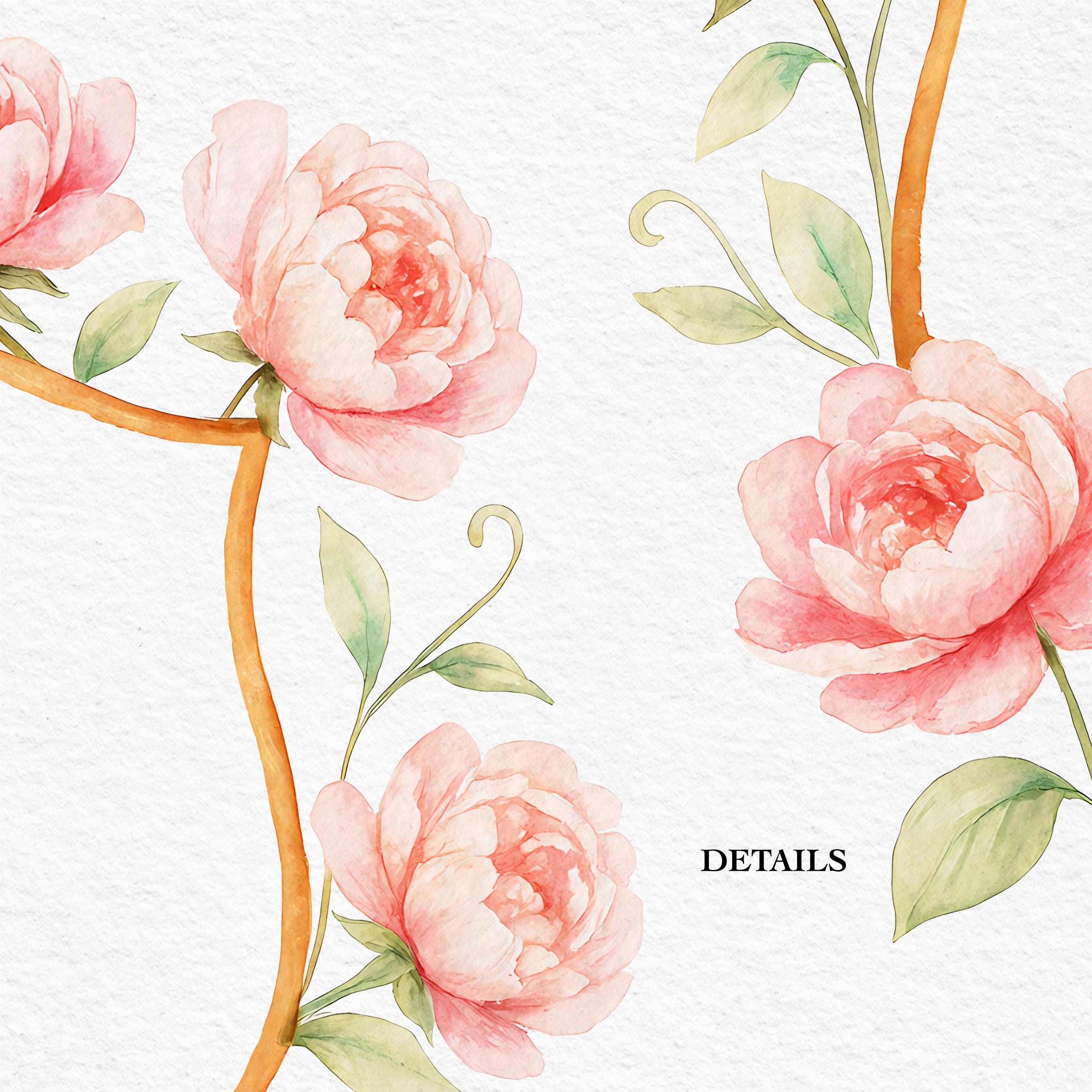 Watercolor Peony Wedding Crest PNG | Floral Monogram Frame for ...