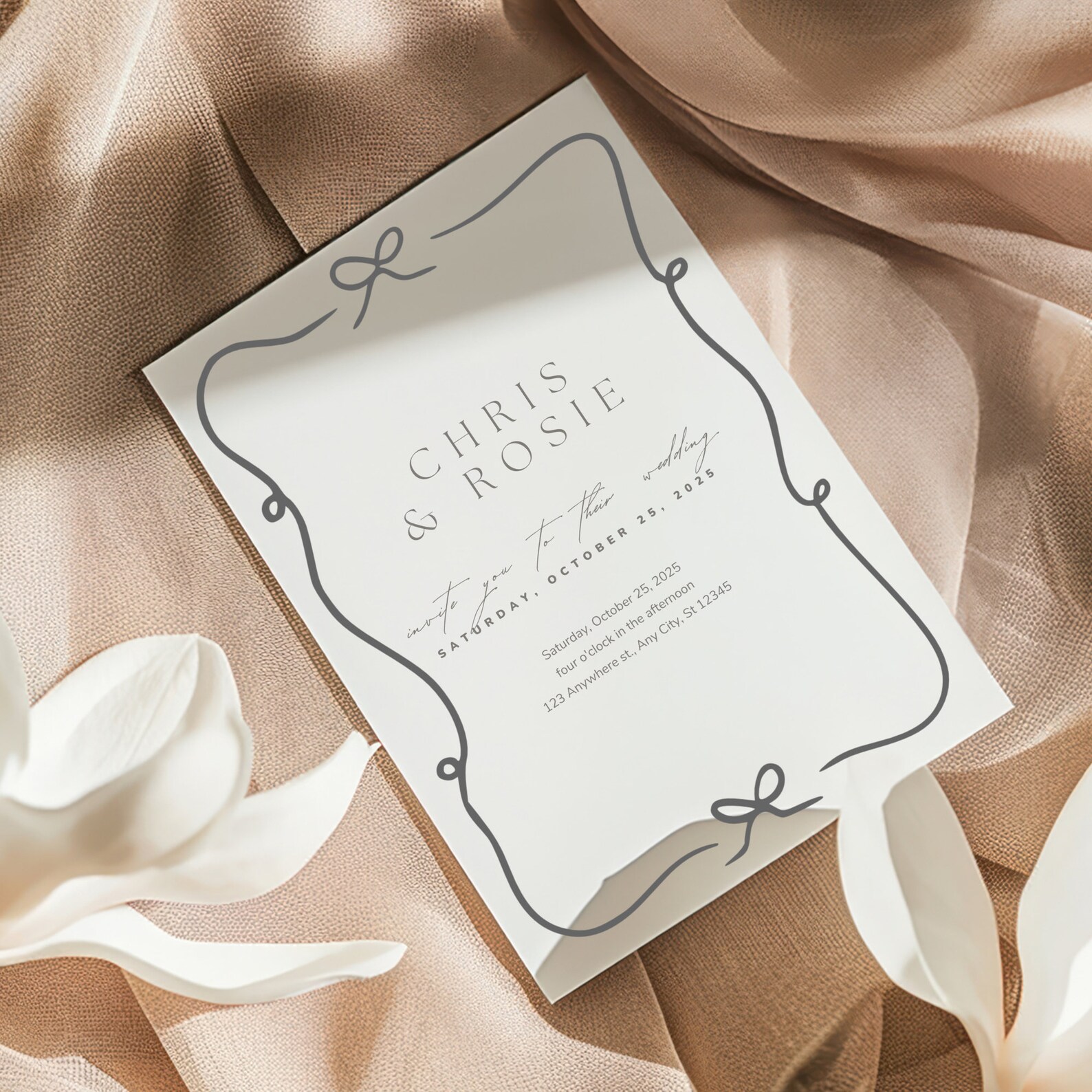 25 Hand Drawn Whimsicle Wedding Frames 5 X 7 Inches, Wedding Invitation ...