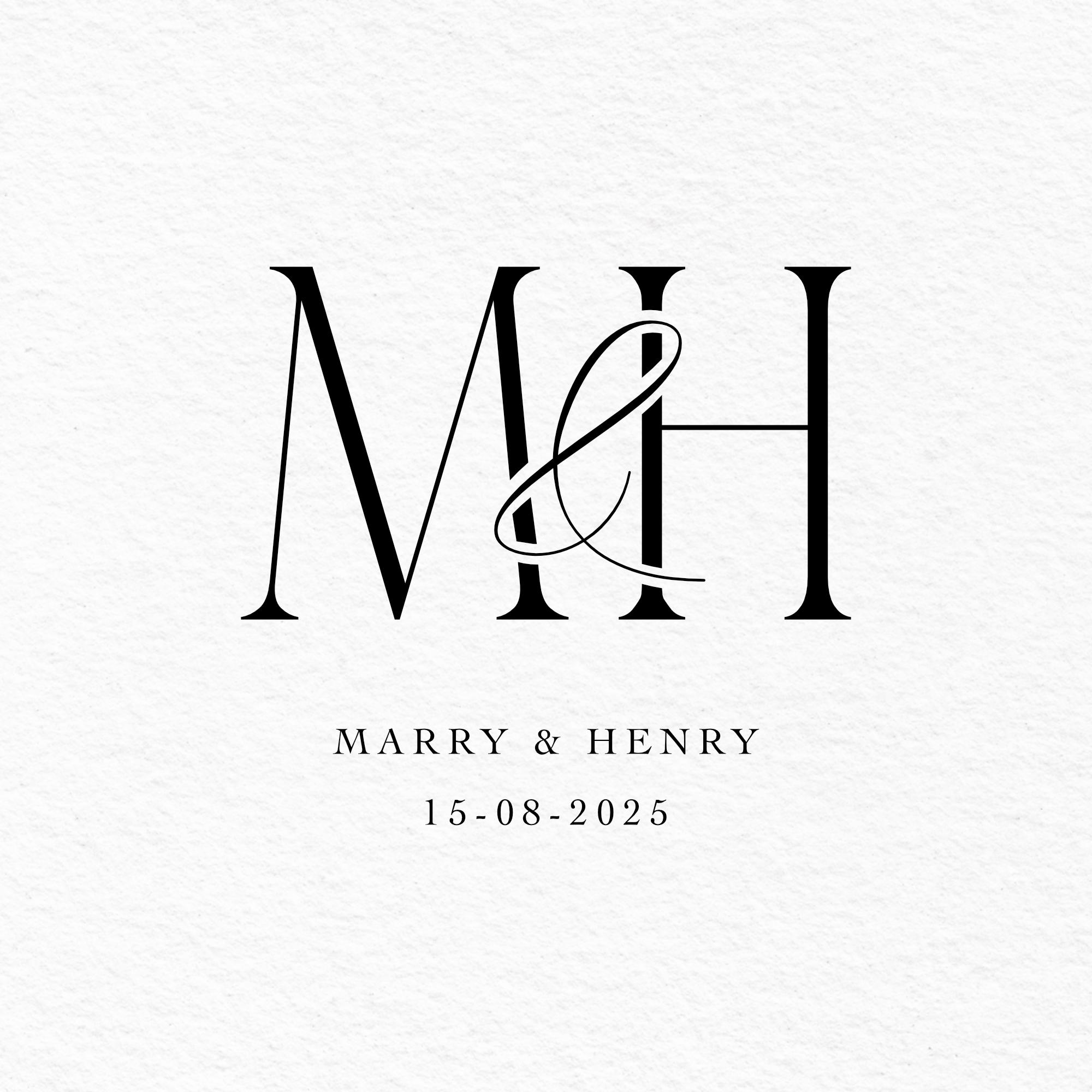 Modern Wedding Initials Monogram, Custom Name Logo Design, Digital ...