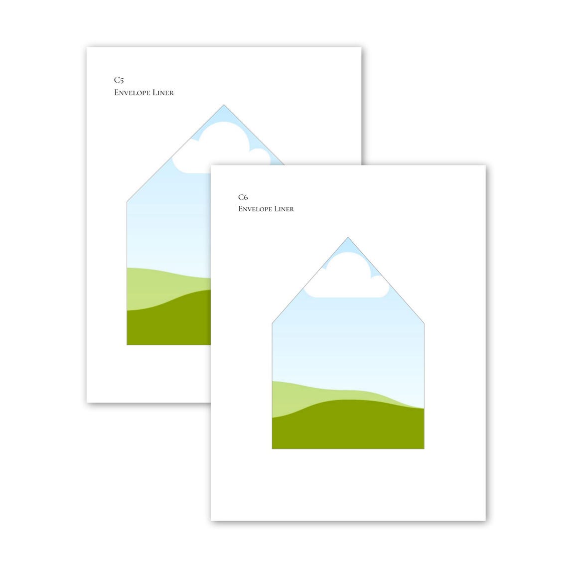 Envelope Liner Templates | 10 Canva Envelope Liner Sizes | A7, A6, C5 ...