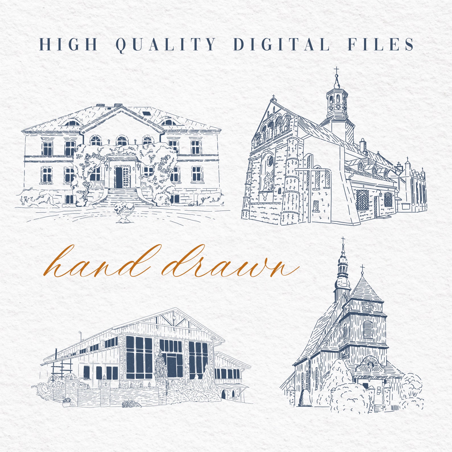 Custom Wedding Venue Illustration, Custom Church Illustration, Hand ...