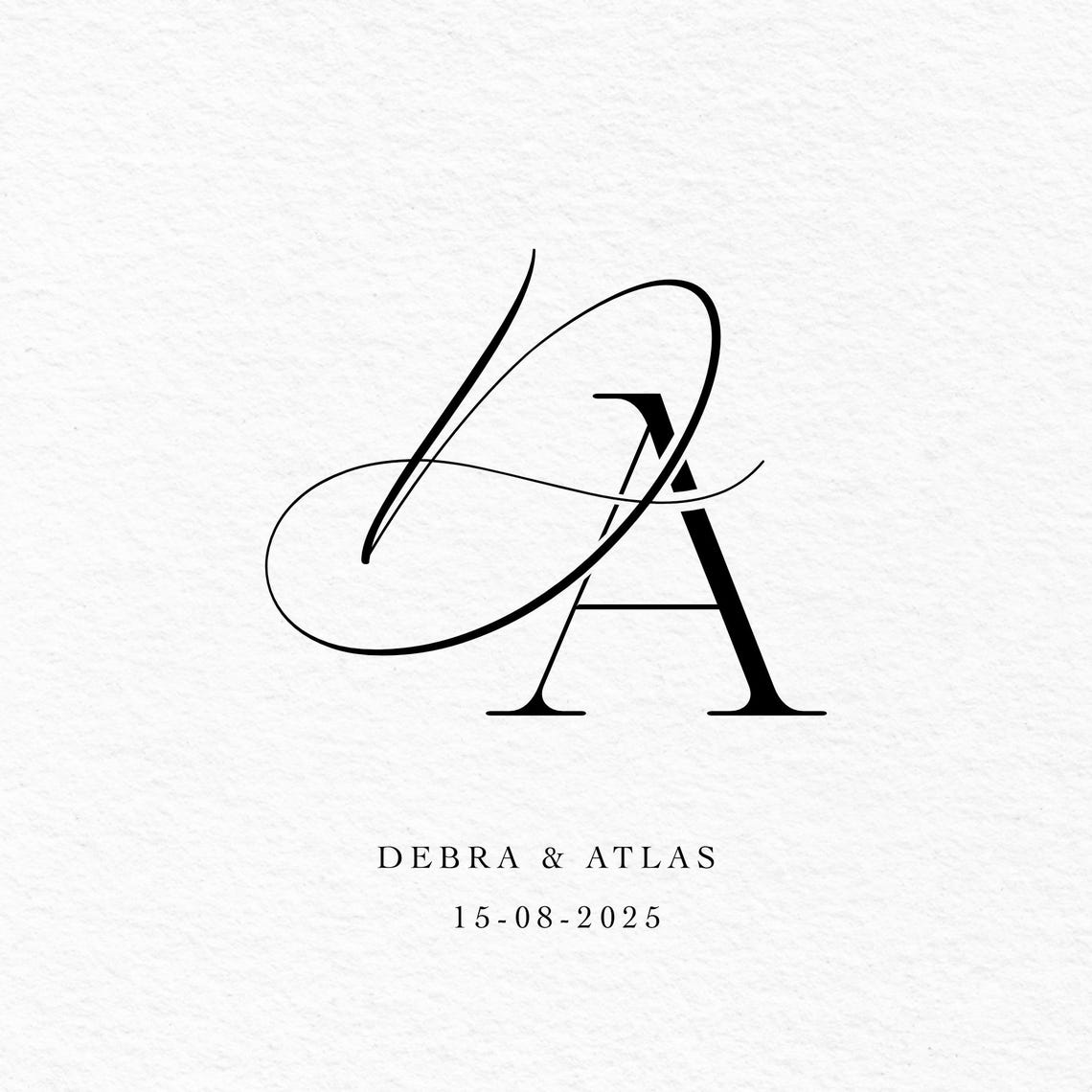 Custom Wedding Monogram Logo, Personalized Initials Design, Modern ...