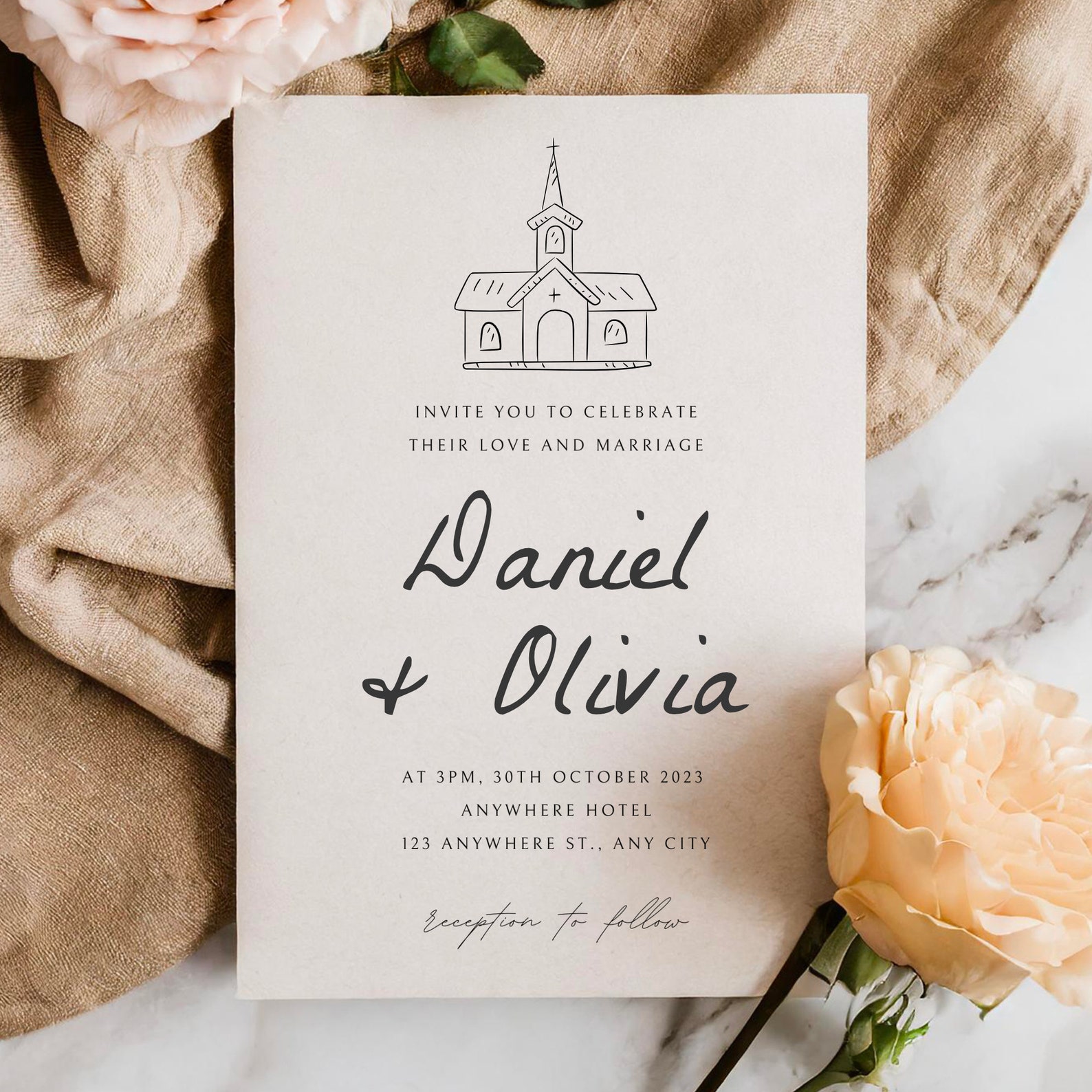 Hand Draw Church Icons SVG, Hand Drawn Church Illustration SVG, Wedding ...