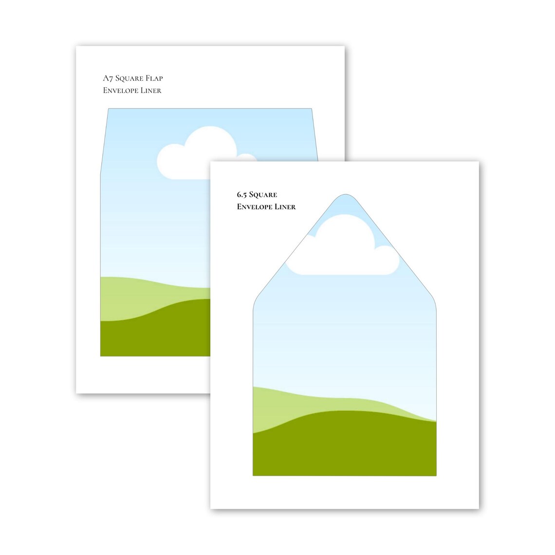 Envelope Liner Templates | 10 Canva Envelope Liner Sizes | A7, A6, C5 ...