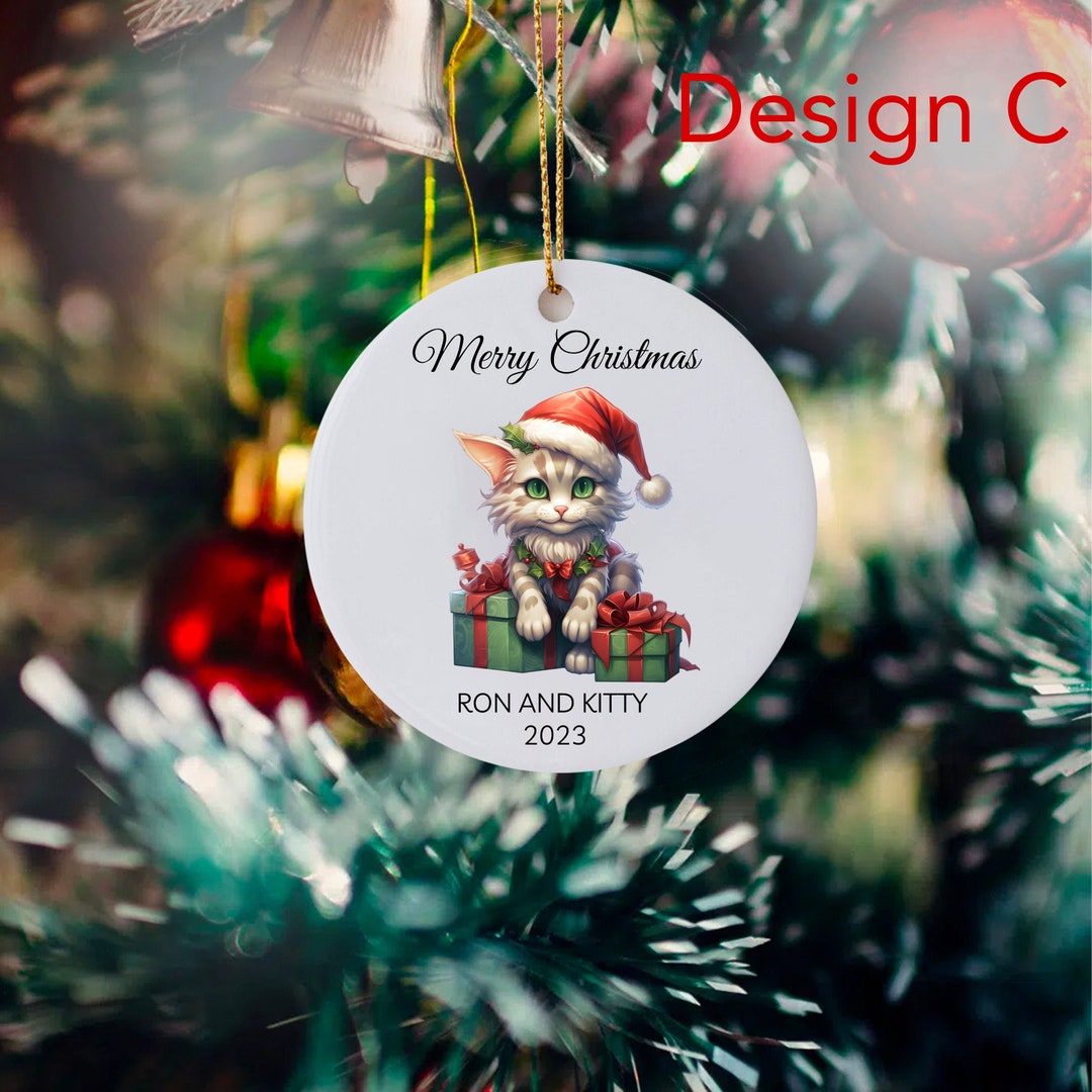 Cute Personalized Cat Ornament C Personalized Pet Ornament - Etsy