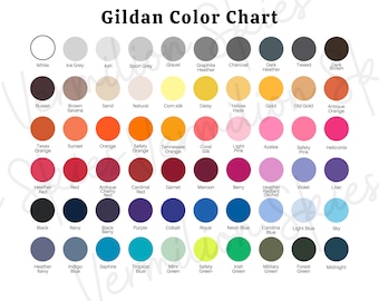 Gildan Color Chart, Gildan 5000 Color Chart, Gildan 2000 Color Chart ...
