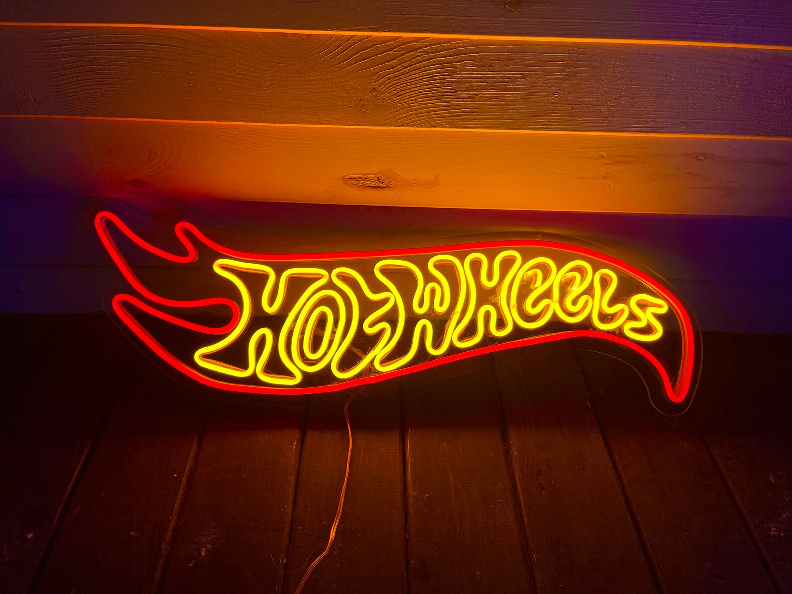 Hot Wheels Neon Led Sign / Custom Neon Sign / Hotwheels Garage - Etsy
