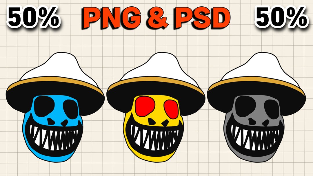 Hand Drawing Zoonomaly Stickers: Bundle Zookeeper Color PNG & PSD - Etsy