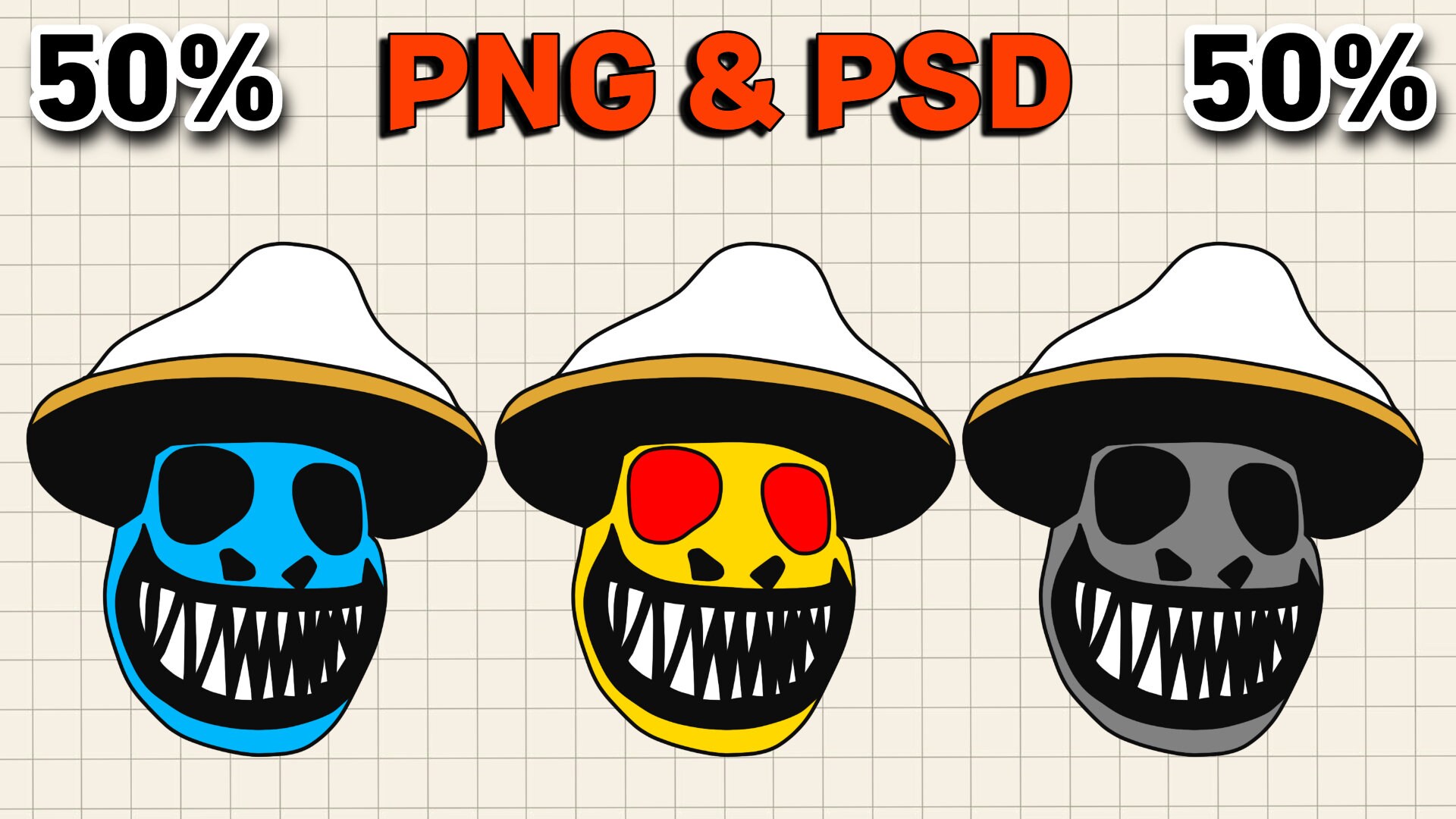 Hand Drawing Zoonomaly Stickers: Bundle Zookeeper Color PNG & PSD - Etsy