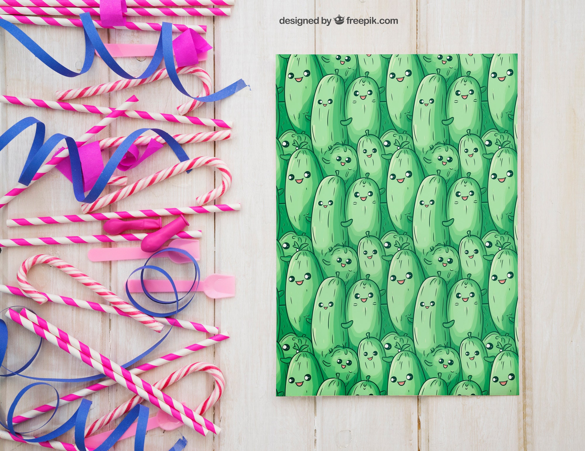 Happy Pickles Pattern | 12 X 12 Cute Pattern | 300 DPI | Digital ...