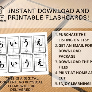 Hiragana Katakana Practice Flashcard Bundle for Japanese Learners ...