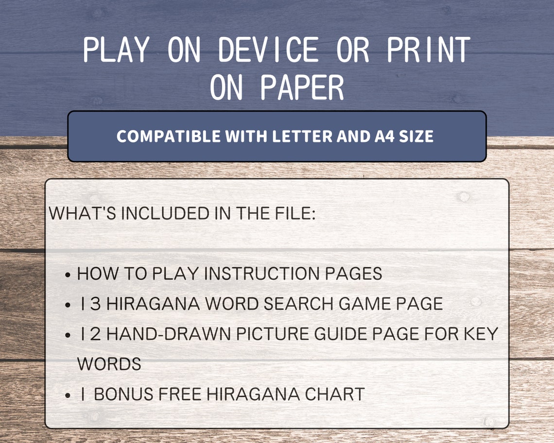 Hiragana Word Search Game to Master Japanese Alphabets With Pictures ...