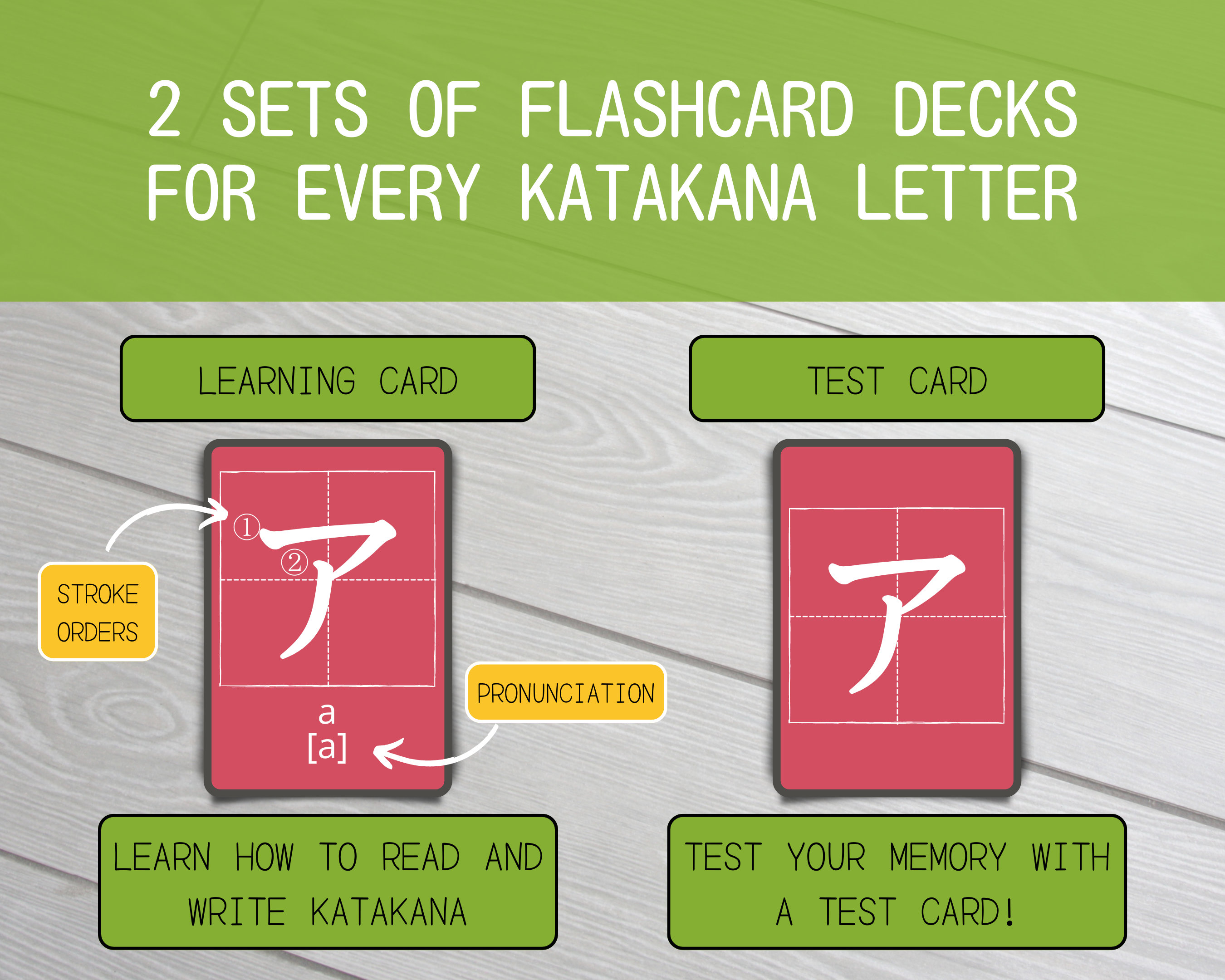 Japanese Hiragana Alphabet Flashcards
