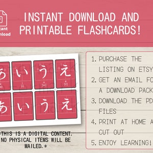 Hiragana Flashcards With Stroke Order Practice Cards for Japanese ...