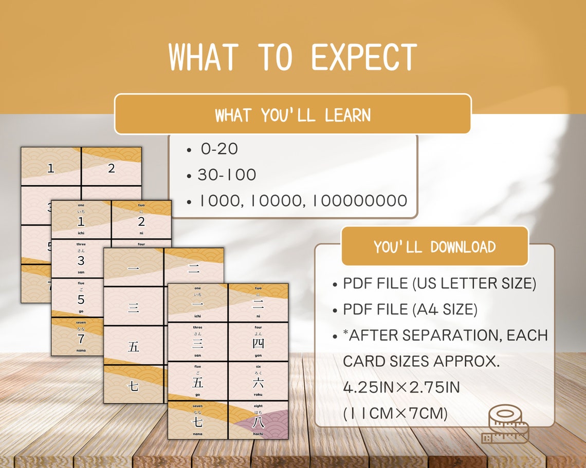 Numbers in Japanese Hiragana and Kanji Flashcards for Japanese Learning ...