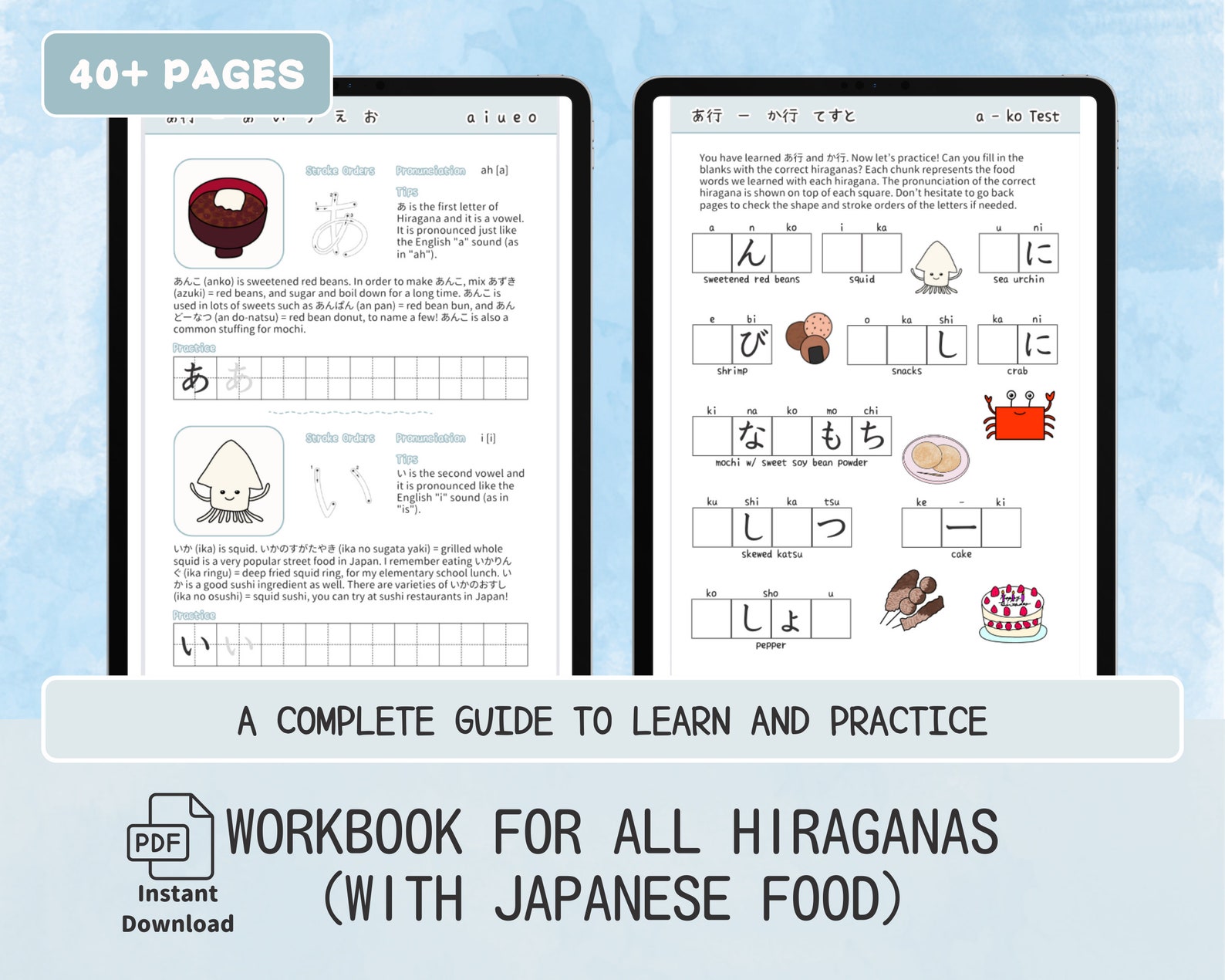 Hiragana Workbook to Practice Japanese Reading and Writing Worksheets ...