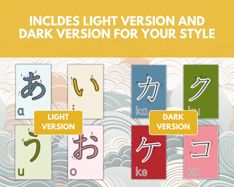 Hiragana & Katakana Flashcards: Japanese Alphabet Stroke Order (PDF ...
