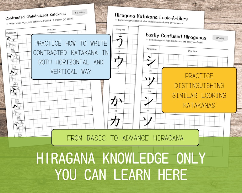 Katakana Practice Worksheet for Japanese Learners and Children With ...