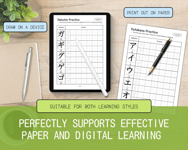 Katakana Practice Worksheet: Stroke Order & Pronunciation (printable ...