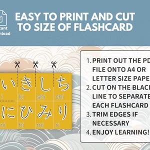 Hiragana Cards Color Coordinated Japanese Practice Flashcards With ...