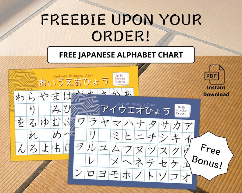 Hiragana Katakana Practice Flashcard Bundle for Japanese Learners ...