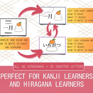 Japanese Flashcards: Month, Week, Year - Kanji & Hiragana (PDF Download ...