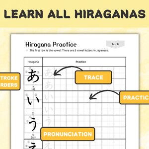 Hiragana and Katakana Worksheets Bundle for Japanese Characters ...