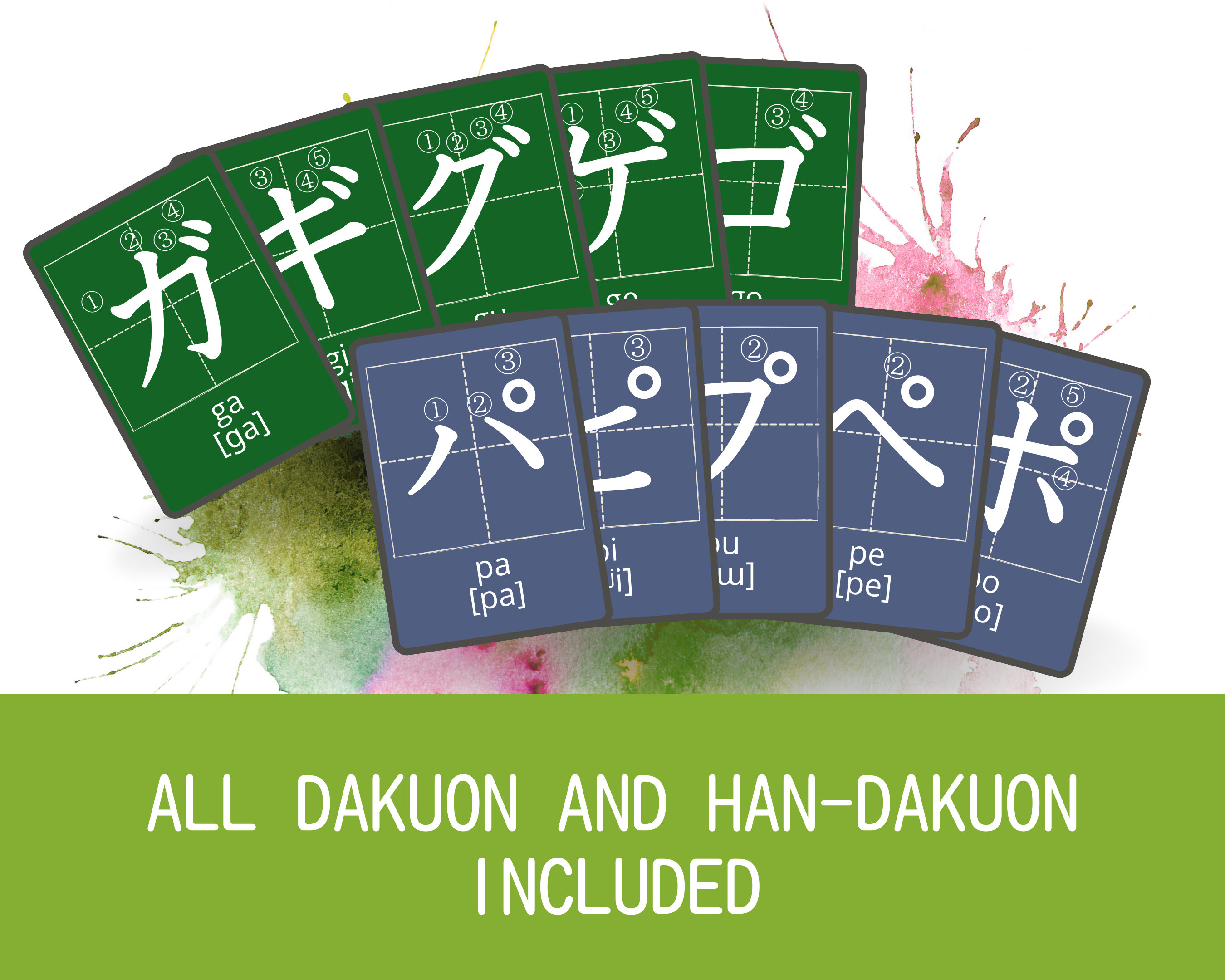Hiragana Katakana Flashcard Bundle Japanese Flashcards Katakana and ...