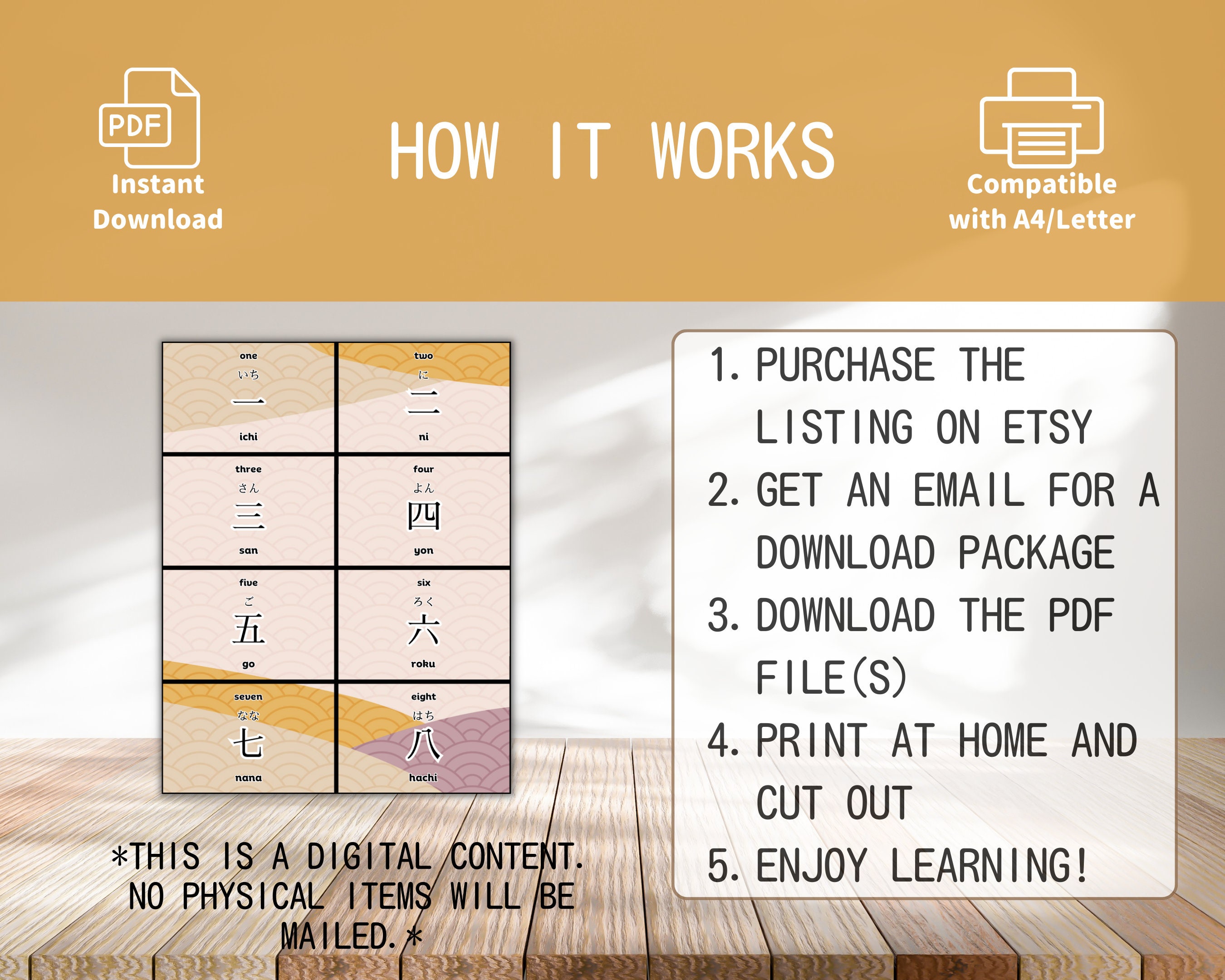 Numbers in Japanese Hiragana and Kanji Flashcards for Japanese Learning ...