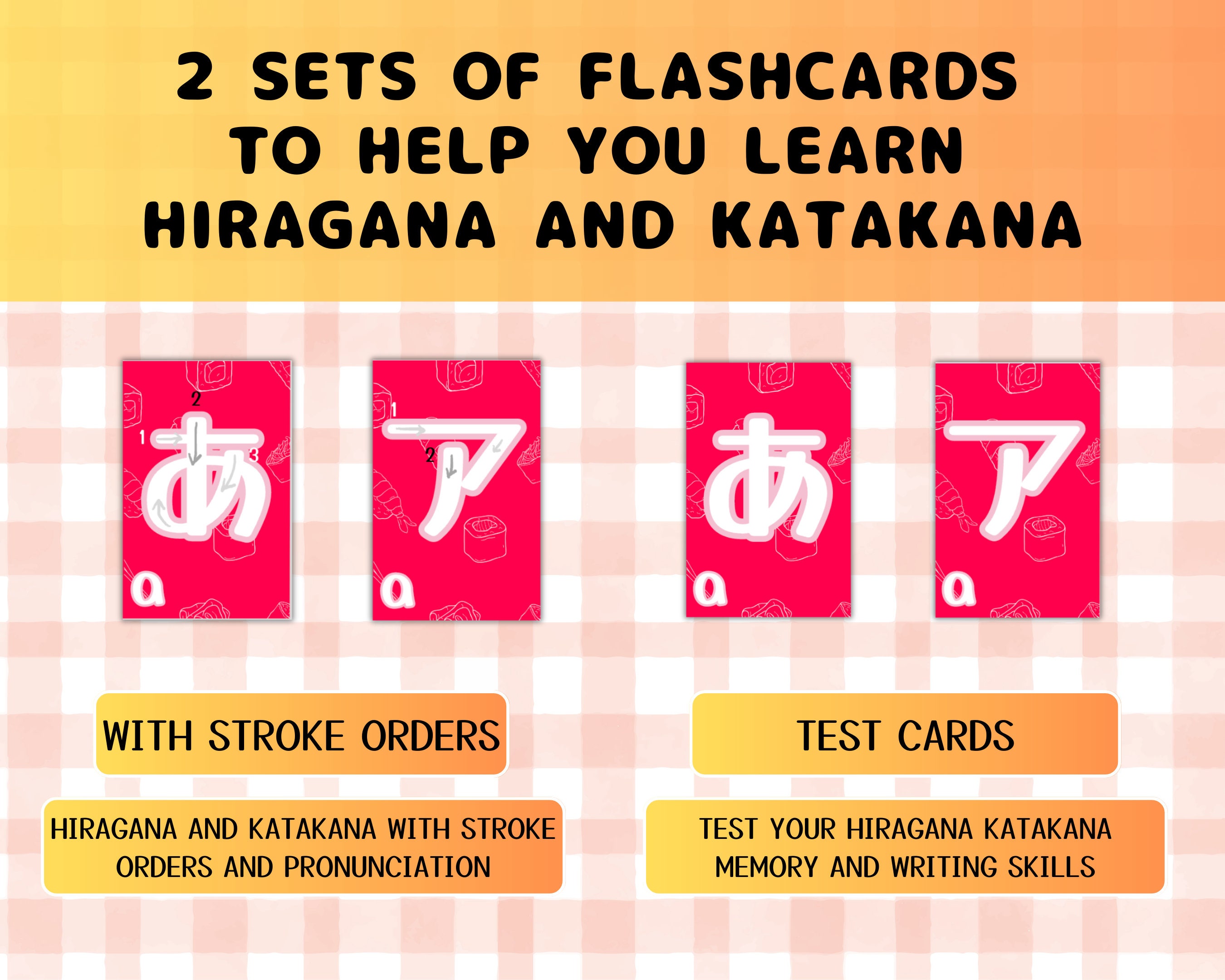 Hiragana & Katakana Flashcards: Japanese Alphabet With Stroke Orders ...