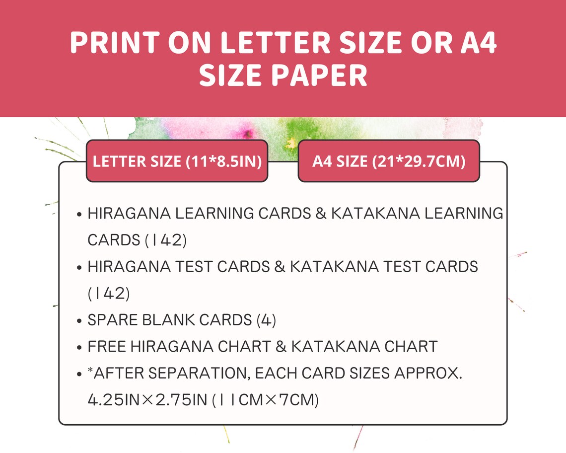 Hiragana Katakana Flashcard Bundle Japanese Flashcards Katakana and ...
