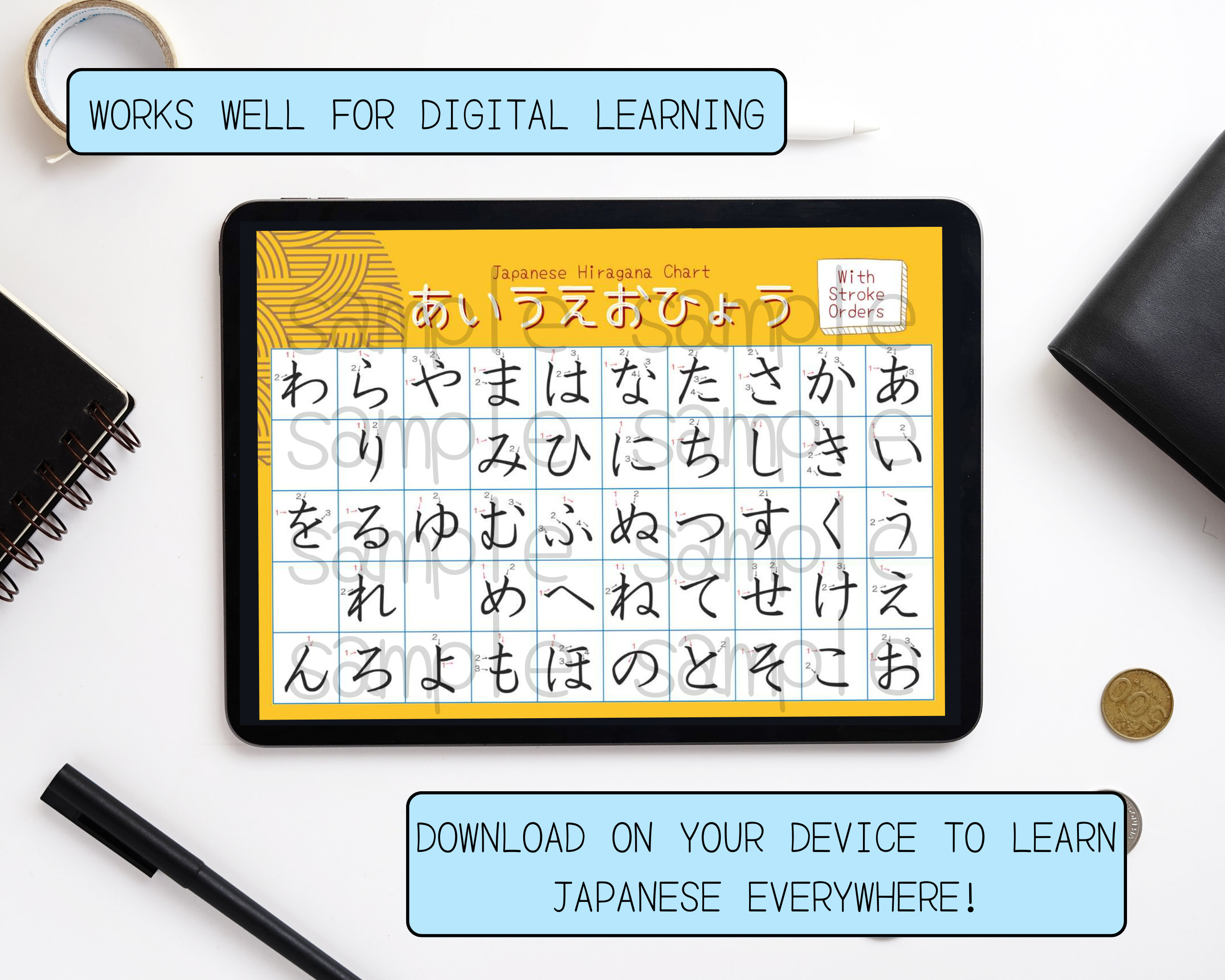 Hiragana Chart With Stroke Order