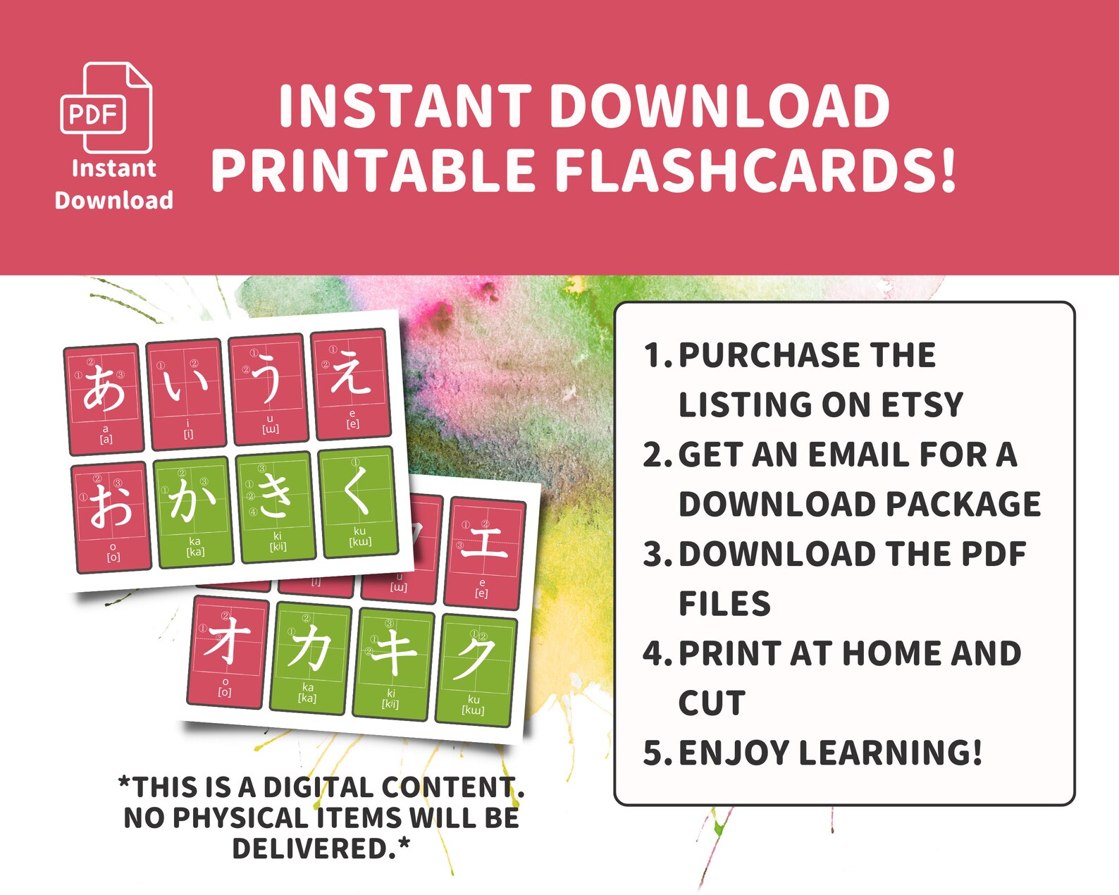 Hiragana Katakana Flashcard Bundle Japanese Flashcards Katakana and ...