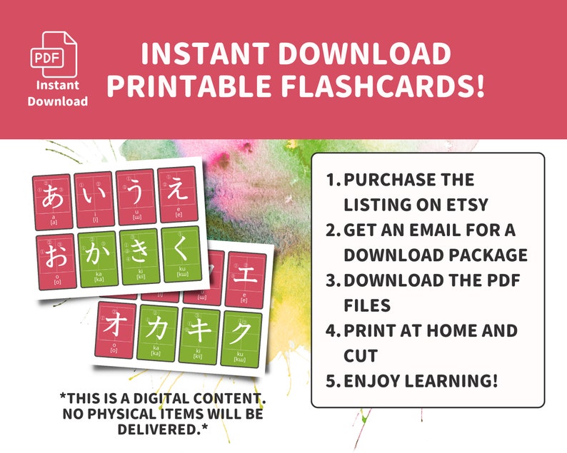 Hiragana Katakana Flashcard Bundle Japanese Flashcards Katakana and ...